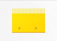 China Aluminum Moving Walk Spare Part Yellow Powder Coated Escalator Comb Teeth for sale