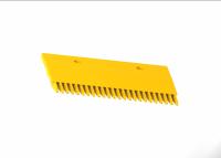 China Aluminum Moving Walk Spare Part Yellow Powder Coated Escalator Comb Teeth for sale