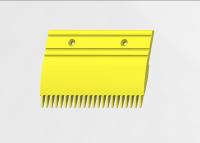 China Pitch 9.068 Escalator Floor Plate Yellow Powder Coated Comb Plate In Escalator for sale