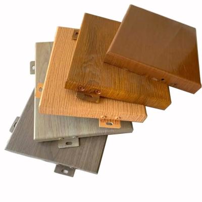China Aluminum Curtain Wall Panels 1.0-6.0mm Rustproof Wooden Sheet for Facade Decoration for sale