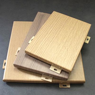 China Customized PVDF Coated Aluminum Wall Panels Wood Color 1.5mm-4mm for Interior Exterior Decoration for sale