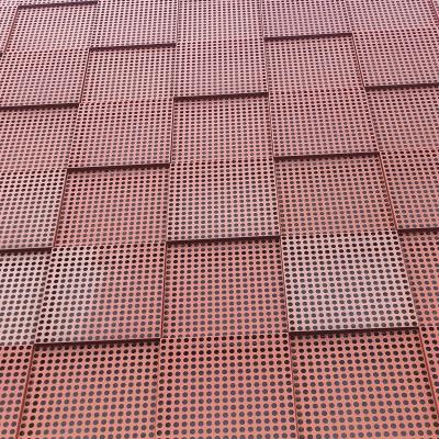 China Fire-proof Perforated Aluminum Sheets With Custom Designs For Exterior Wall Decoration for sale