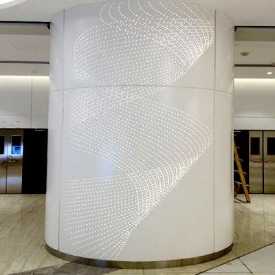 China Semi-circle Curved Aluminum Cladding Panels 2mm Thickness for Building Pillar Envelope and Decoration for sale