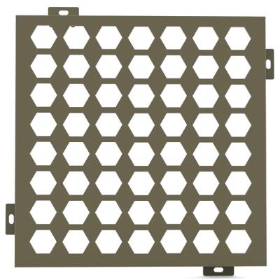 China Anti-UV Perforated Aluminum Cladding Panels 2mm Thickness for Curtain Wall Ceiling Decoration for sale