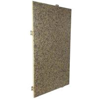 China Low Maintenance Aluminium Metal Curtain Wall Cladding Panel With Artificial Stone Colors for sale