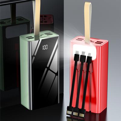 China LED lights portable power bank 50000mah chargers case station 20000mah 30000mah 50000mah powerbank for sale