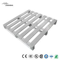 China 4 Way Single Faced Corrugated Steel Pallet 1100x1100mm Blue Heavy Duty Metal Pallet for Warehouse Logistics for sale