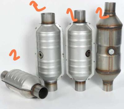 China Universal 2.25 Inlet Outlet 409 Stainless Steel Catalytic Converter for Automotive Exhaust System for sale