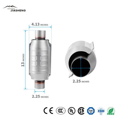 China Universal 2.25 Inlet Outlet Euro 5 Catalytic Converter 409 Stainless Steel for Automotive Exhaust System for sale