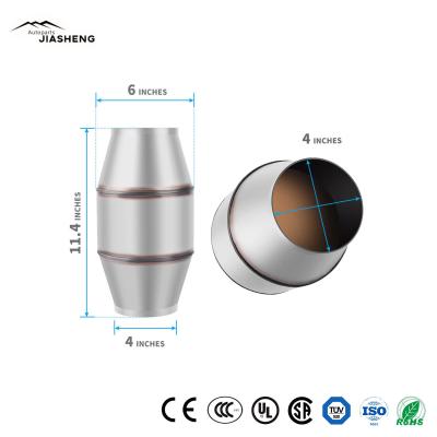 China 4 Inch Inlet Outlet Universal Catalytic Converter Direct Fit 409 Stainless Steel Auto Exhaust Catalyst for sale