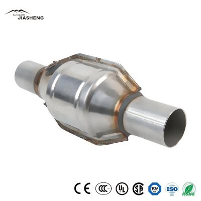 China Universal 2 Inch Weld On Inlet Outlet High Quality Exhaust Auto Catalytic Converter 409 Stainless Steel for sale