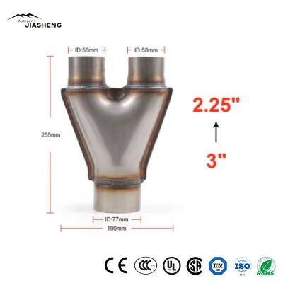 China Y-Shaped Three-Way Catalytic Converter 409 Stainless Steel for Auto Motorcycle Exhaust System for sale