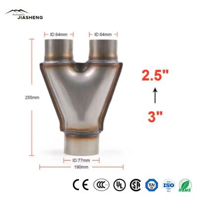 China Y-Shaped Three-Way Exhaust Pipe Euro 1 Catalyst Carrier Assembly Auto Catalytic Converter 409 Stainless Steel for sale
