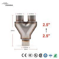 China Y-Shaped Three-Way Exhaust Pipe Euro 1 Catalyst Carrier Assembly Auto Catalytic Converter 409 Stainless Steel for sale
