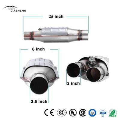 China Universal Oval Direct Fit Catalytic Converter 2 2.5 Inch 409 Stainless Steel for Auto Exhaust for sale