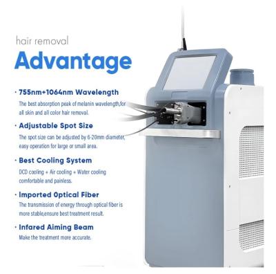 China 755 Wavelength Long Pulse Nd-Yag 1064nm Alexandrite Laser Depilation for Commercial for sale