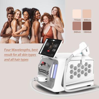 China Portable NO Q Switch 755nm 808 Nm Diode Laser Hair Removal Machine With Optional Spot Size for sale