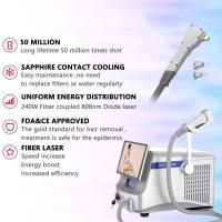 China 3 Wavelengths Fiber Laser Hair Removal Machine Customized Spot 14*14mm 12*20mm 12*35mm for sale