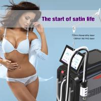 China Long Pulse 2 In1 Alexandrite 1064nm ND YAG Nitrogen Cooling Fiber Conducted Laser Permanent Hair Removal Laser Machine for sale
