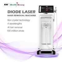China KM D16 White shell Portugal Depilation Diodo 755nm 3 Wave 810nm 808 nm Diode Laser Hair Removal Machine for sale