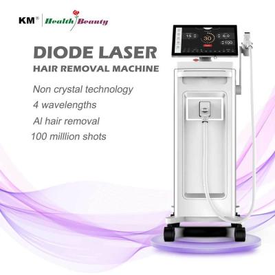 China KM D16 White shell Portugal Depilation Diodo 755nm 3 Wave 810nm 808 nm Diode Laser Hair Removal Machine for sale