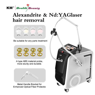 China Hot Sales 3000W 755nm 1064nm Nd Yag Long Pulse Pro Can Hair Removal Machine DCD Cooling Diode Laser Stationary Pigment Removal for sale