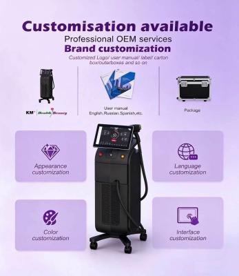 China Powerful 1600W 4 Wavelengths Diode Laser Hair Removal Machine Sapphire Contact Cooling for EU Salons for sale