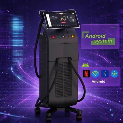 China Floor Standing 1200W 4 Wavelengths Diode Laser Hair Removal Machine Air Water Cooling for Beauty Schools for sale