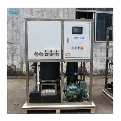 China 1200*900*1600mm Large Capacity Industrial Automatic Stainless Steel 1 Ton Air Cooling Tube Ice Machine Touch Screen Control System PLC Controller for sale