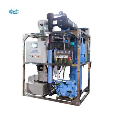 China R22 or R404a Industrial Air Cooling Tube Ice Making Machine for 3T Ice Maker Fish Shrimp Food Processing for sale