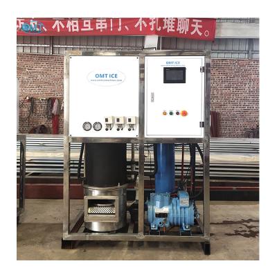 China OMT Tube Ice Maker 1 Ton Capacity and 1000kg Ice Storage for Daily Production Needs for sale