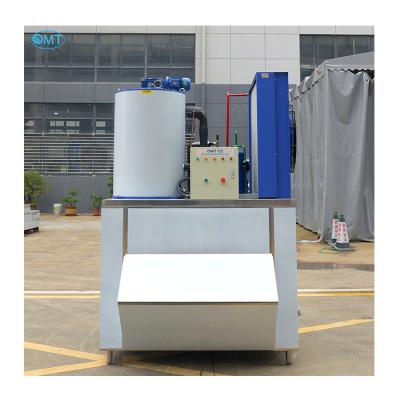 China 600 KG Industrial Flake Ice Machine for Fishery with 1200KG Ice Storage Capacity and Customizable Solutions for sale