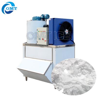 China High Speed Freshwater Flake Ice Machine Commercial Flake Ice Maker Energy Saving for sale