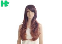 China Natural Curly Ombre Synthetic Hair Wig Swiss Lace 22 Inch Long Wigs for Women for sale