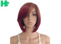 China Red Synthetic Hair Wig 22 Inch Kanekalon Lace Front Wig for Women for sale