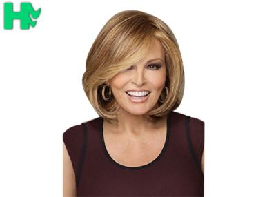 China Dark Brown Synthetic Hair Wigs 12-14 Inch 220-250g Natural Looking Silky Soft Kanekalon for sale