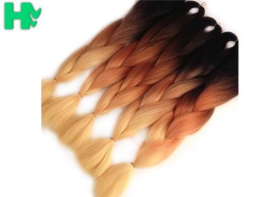 China Ombre Afro Wave Synthetic Braided Hair 14-28 Inches Tangle Free Soft No Shedding for sale