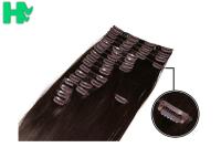 China 7A Synthetic Clip In Hair Extensions Tangle Free 12-30 Inch 50g Custom Colors for sale