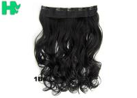 China 5 Clip Synthetic Curly Clip In Hair Extensions 20 Inch 220 Degree Heat Resistant for sale
