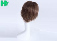 China Long Black Cosplay Wig 100% High Temperature Fiber 54-56cm Adult Size No Wastage for sale