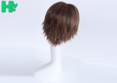 China Long Black Cosplay Wig 100% High Temperature Fiber 54-56cm Adult Size No Wastage for sale