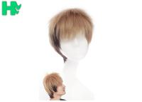 China Bobo Synthetic Cosplay Wig Short Brown No Tangle 120g Heat Resistant Fiber for sale