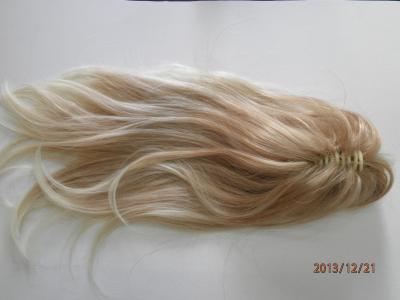 China Long Blonde Clip In Ponytail Hair Pieces Silky Straight No Tangling 80g 22 Inch for sale