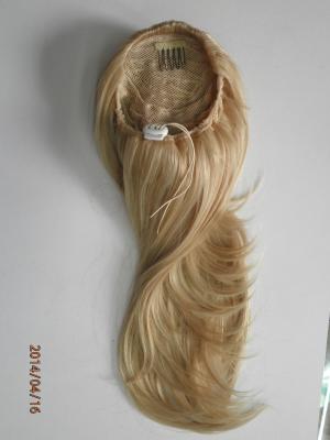 China Heat Resistant Synthetic Human Hair Ponytail 20 inch Silky Straight Clip On Hairpiece for Women for sale