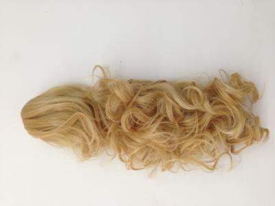 China 24 Inch Synthetic Hair Ponytail with Pink Claw Clip 130g Heat Resistant for sale