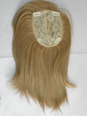 China Blonde Synthetic Hair Closure Piece 12 Inch Heat Resistant Lace Top for sale