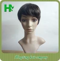 China African American Natural Human Hair Wigs 10 Inch 103g No Shedding for sale