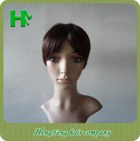 China 12 Inch Kinky Straight Human Hair Wig 100% Brazilian Virgin No Tangle for sale