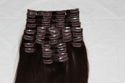 China Double Drawn Synthetic Clip In Hair Extensions 18 Inch Heat Resistant for sale
