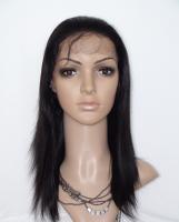 China 16 Inch Freetress Lace Front Wig Heat Resistant Yaki Straight Synthetic Hair 120% Density for sale